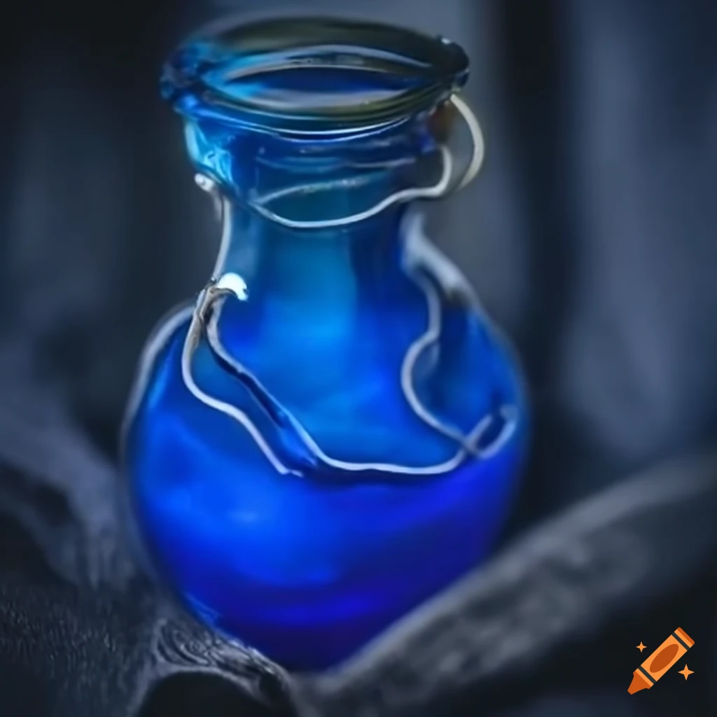 Blue memory potion on Craiyon