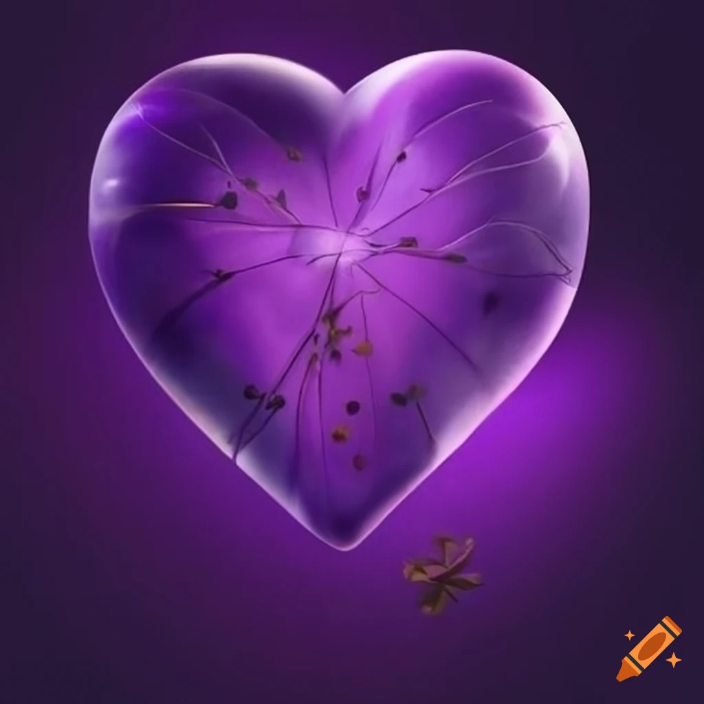 Purple heart on Craiyon