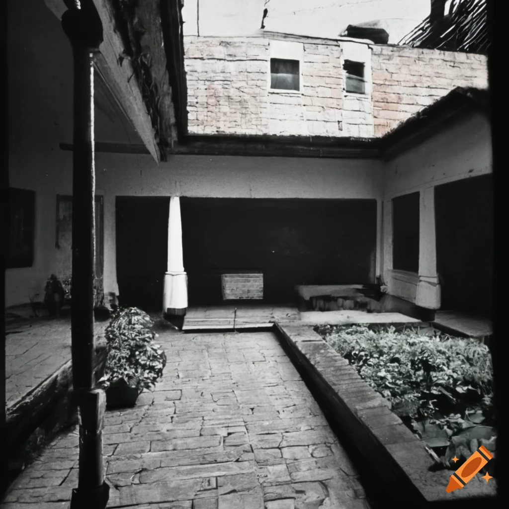 Indoor patio of a middle class house in bogota, 1974 on Craiyon