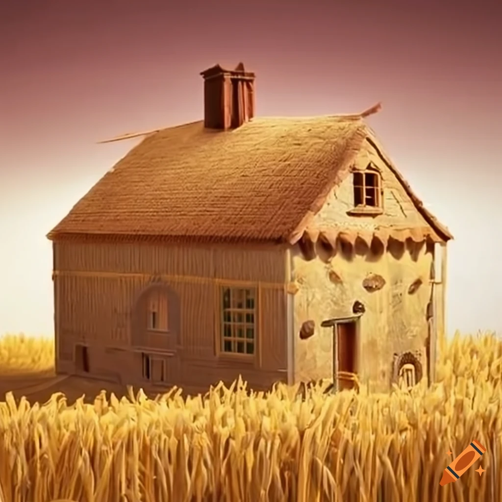House made of wheat on Craiyon