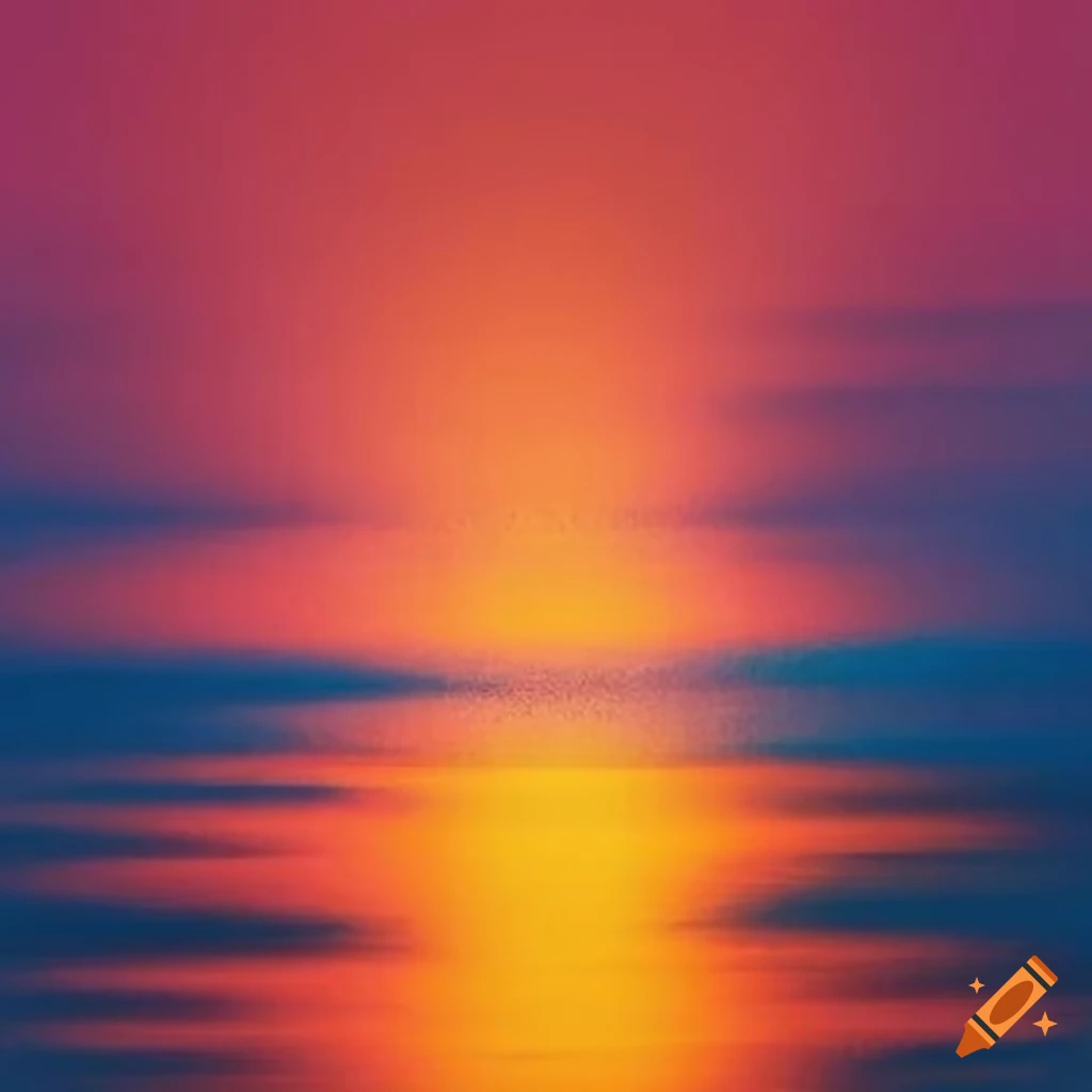 High resolution minimalistic sunrise gradient on canvas on Craiyon