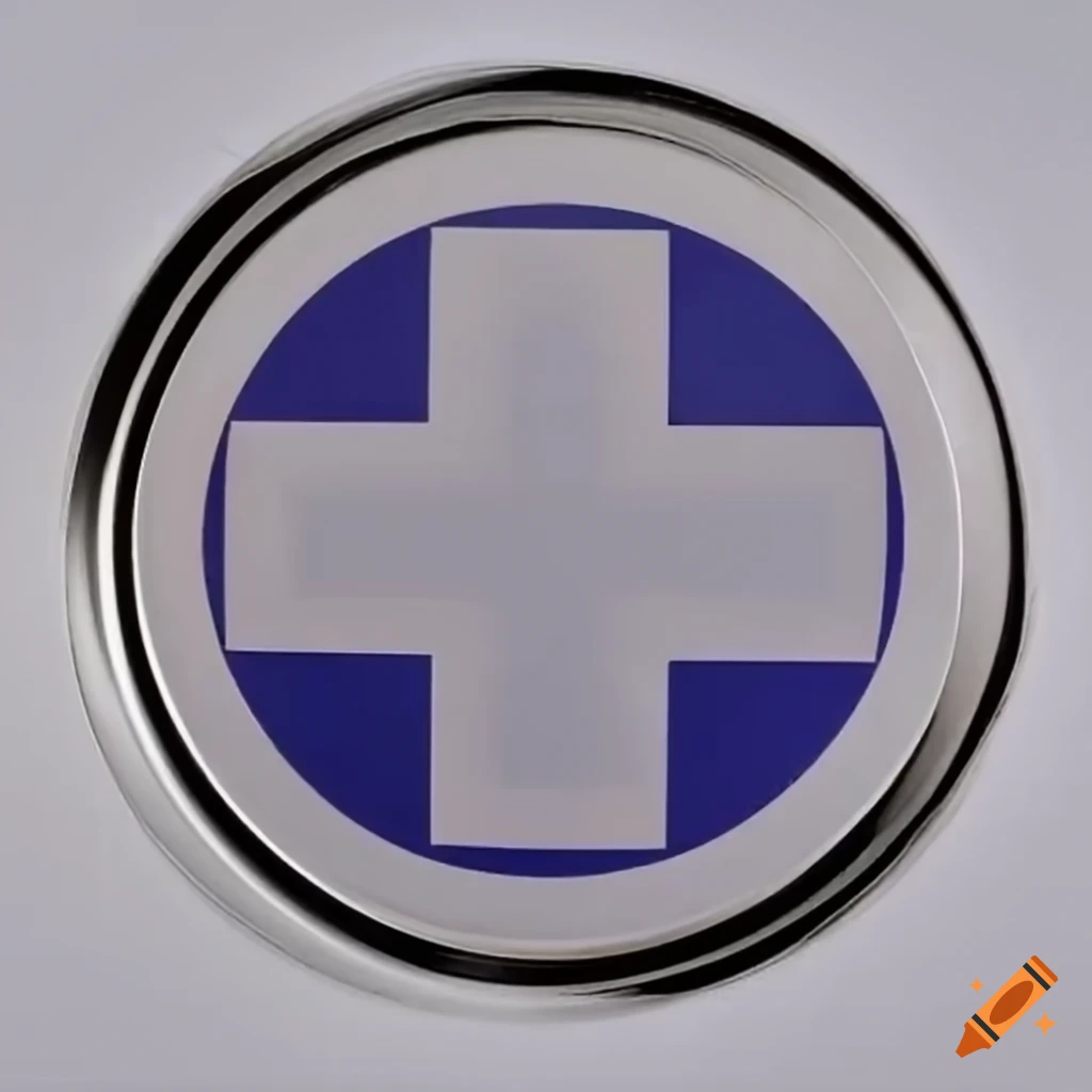 Hospital logo in 1980s style on white background on Craiyon
