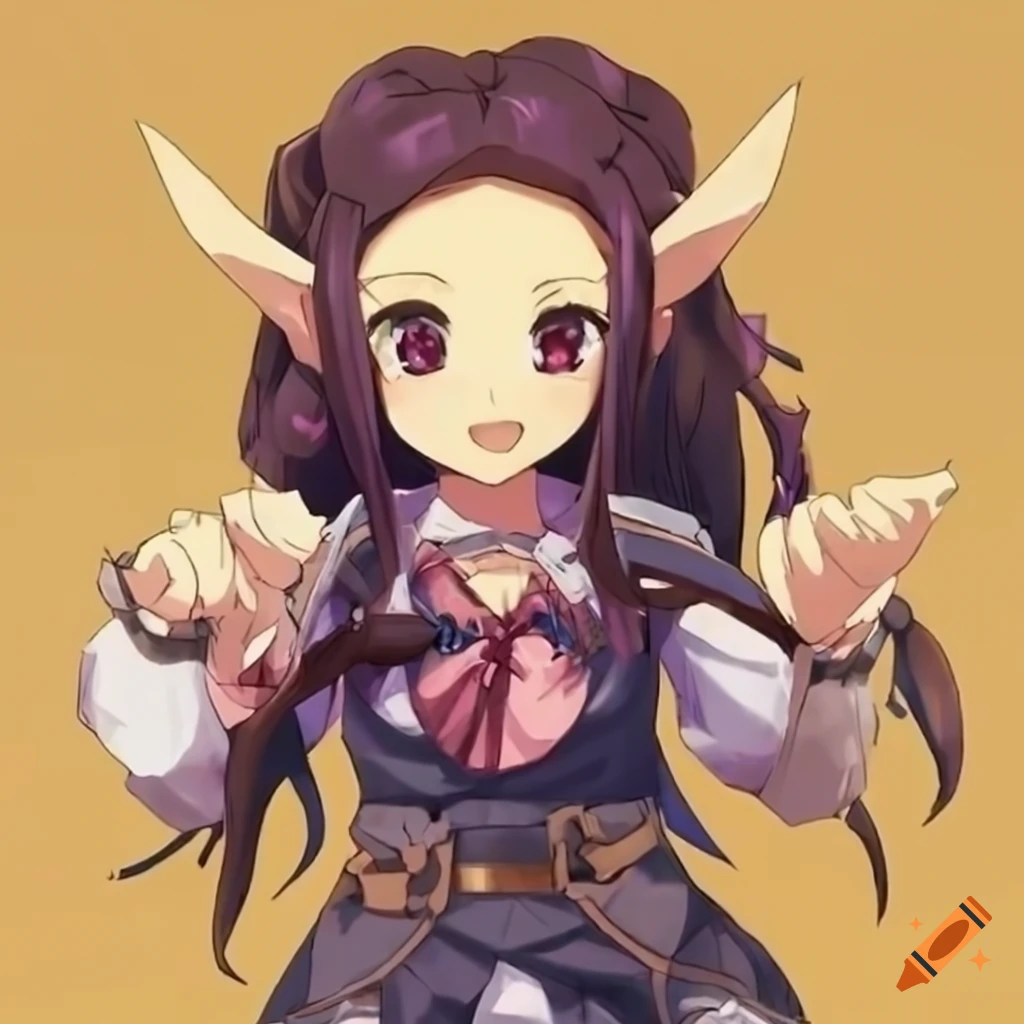 Cute and mischievous anime goblins guarding their dungeon on Craiyon