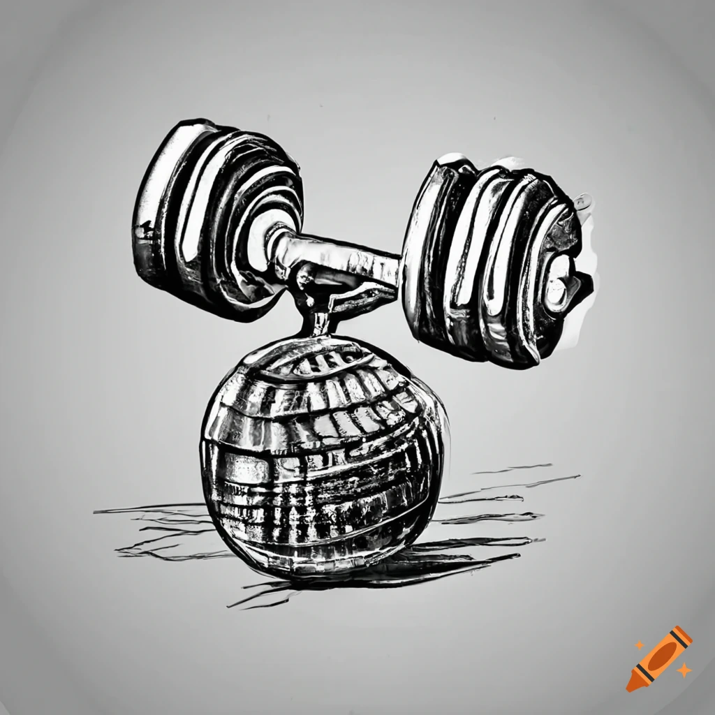 Computer lifting weights on Craiyon