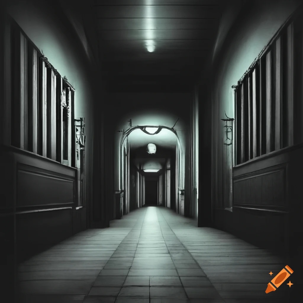 Dark hallway on Craiyon