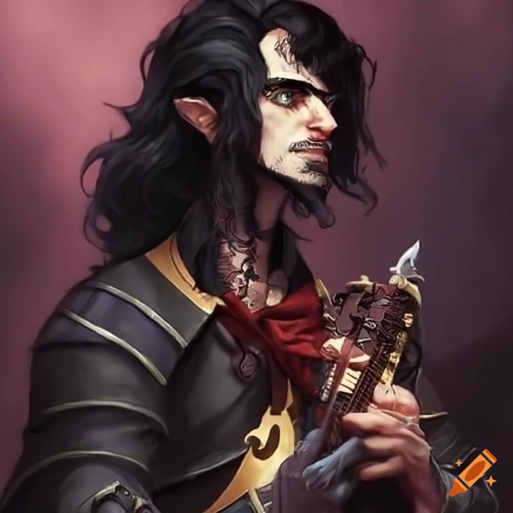 Musician Aurelio Voltaire as a bard in a Dungeons and Dragons setting ...