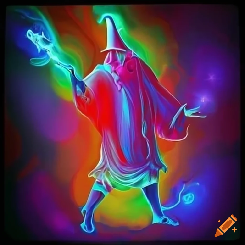 Inspiring wizard in a magical setting on Craiyon