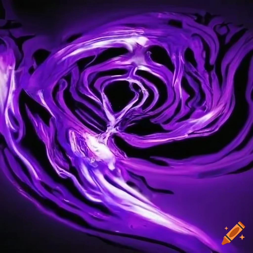 Three glowing purple slashes on Craiyon