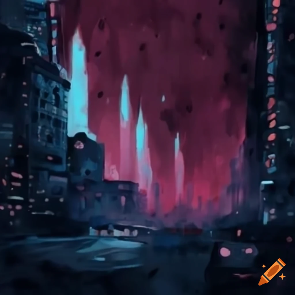 Futuristic cityscape in the rain inspired by blade runner on Craiyon
