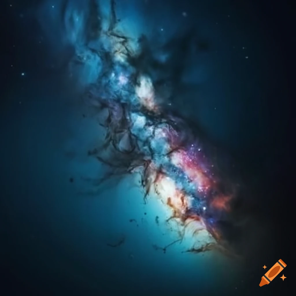 Galaxy surrounded by smoke on Craiyon