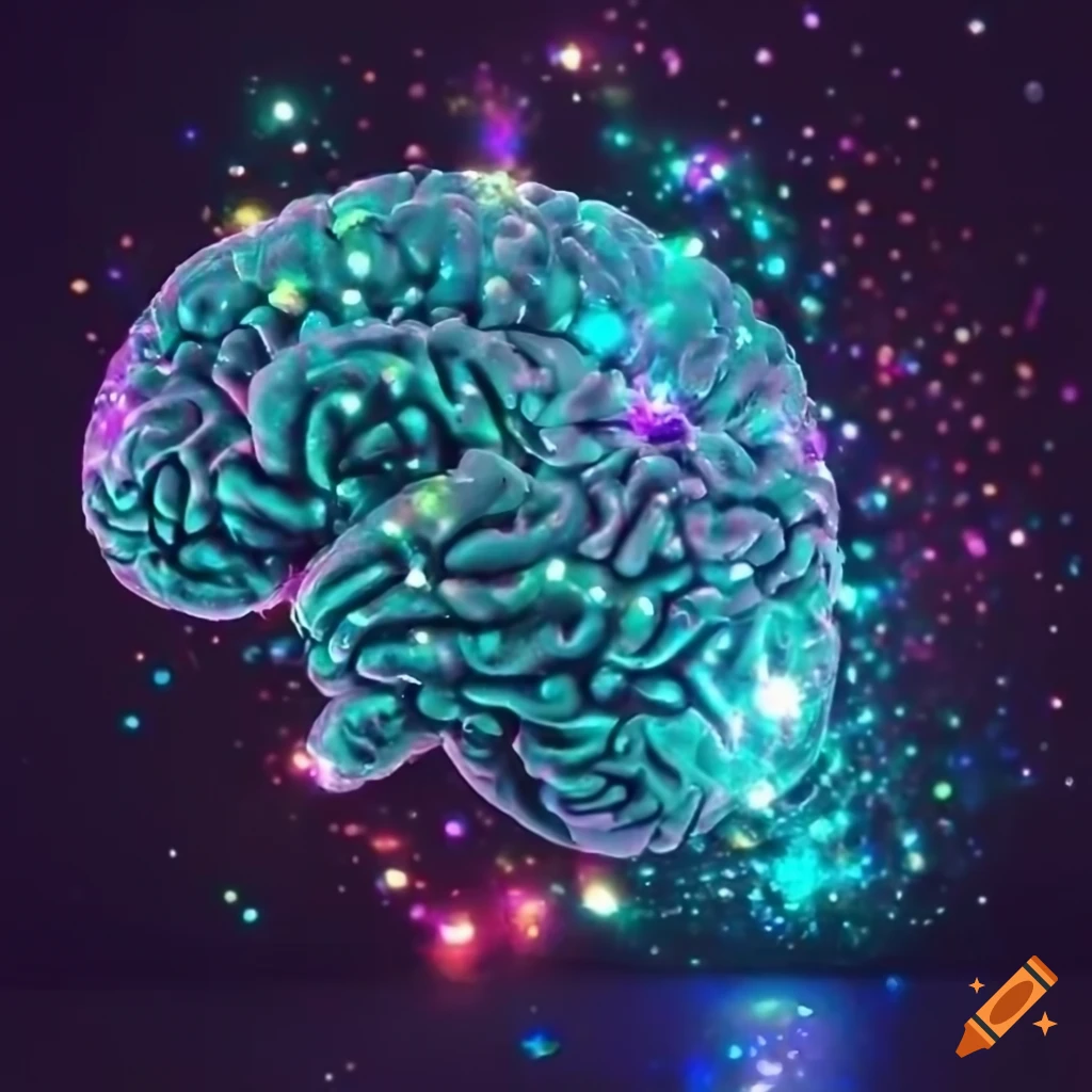 Glitter-filled brain on Craiyon