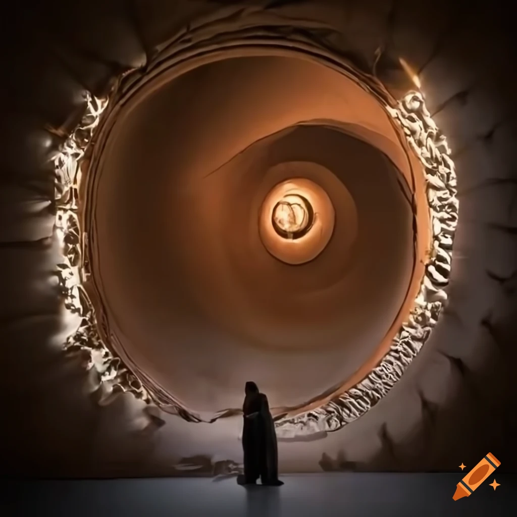 Master artisan creating a sculpture in a studio on Craiyon