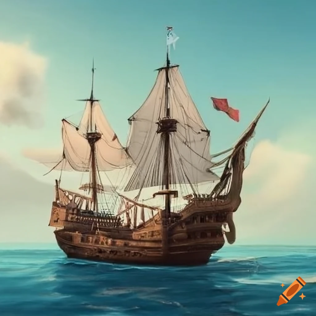 Caravel ships on Craiyon