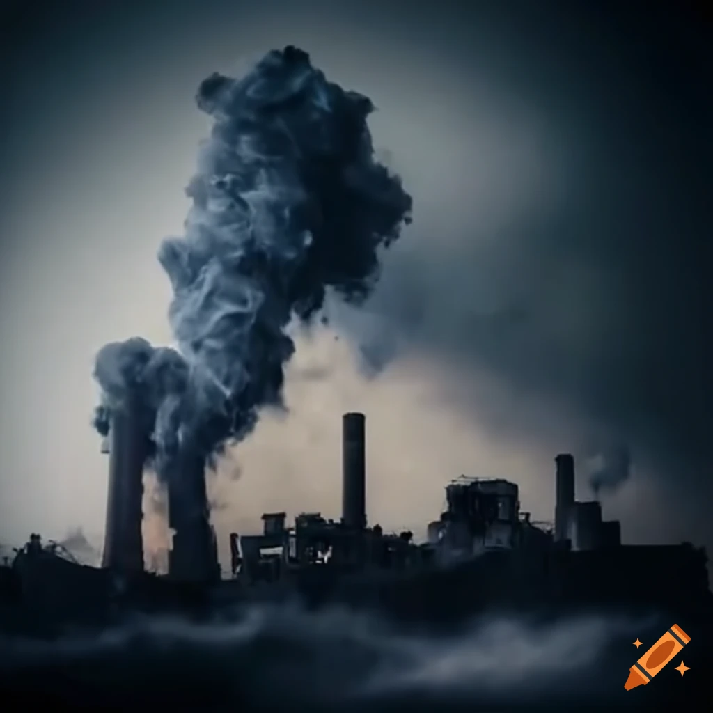Dirty coal engine emitting smoke on Craiyon