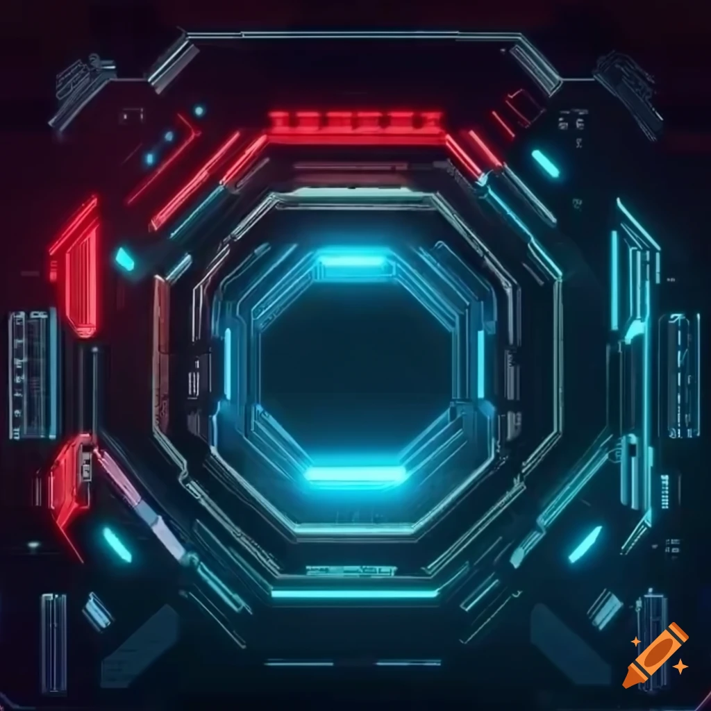 Sci-fi terminal hud interface on Craiyon