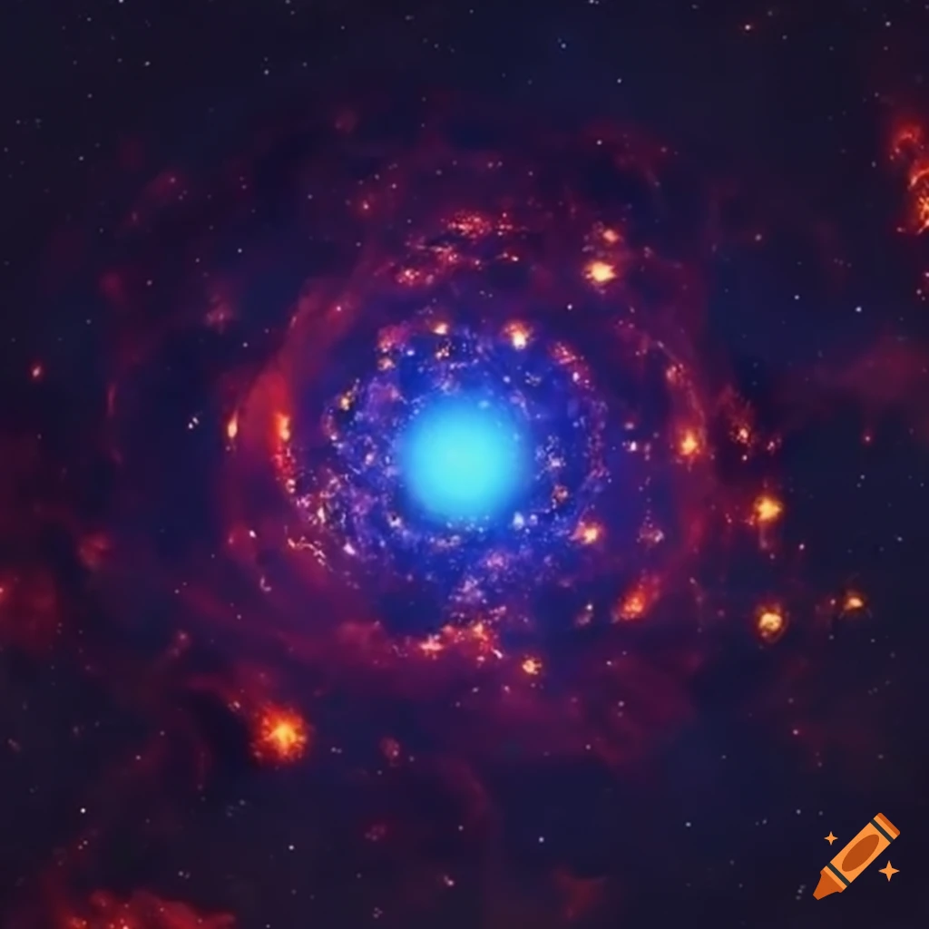 Sphere of stars in magma on Craiyon