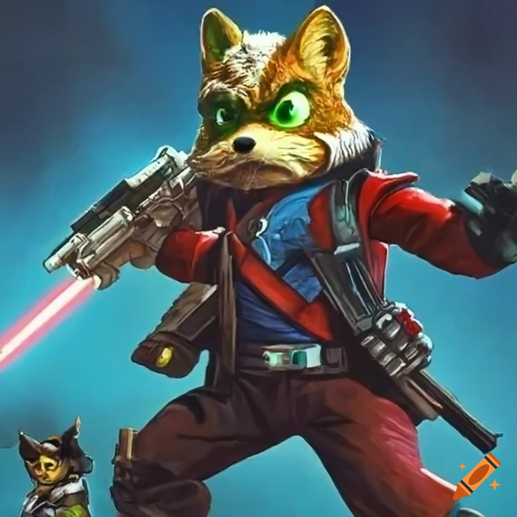 'first person shooter', star fox, james gurney, norman rockwell on Craiyon