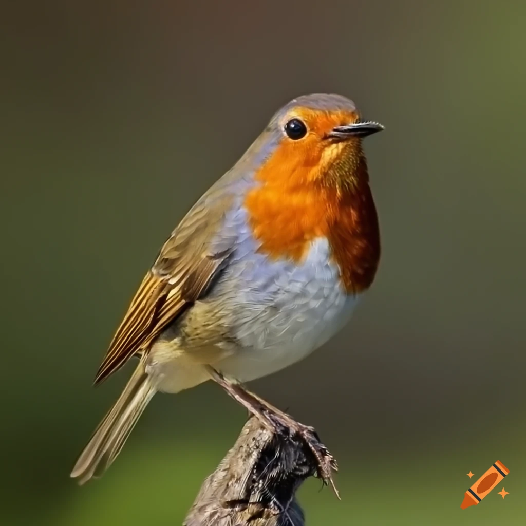 European robin bird on Craiyon