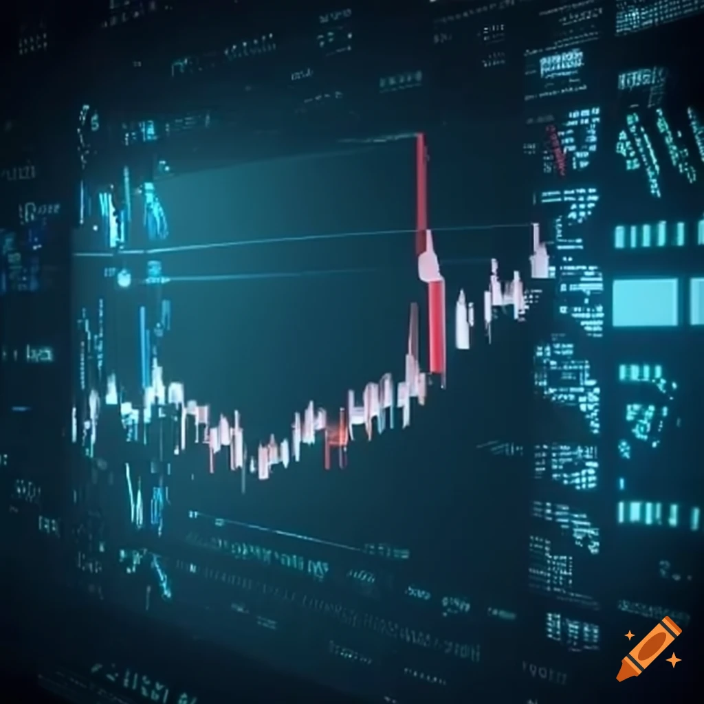 Financial interface displaying market trends and patterns with graphs ...