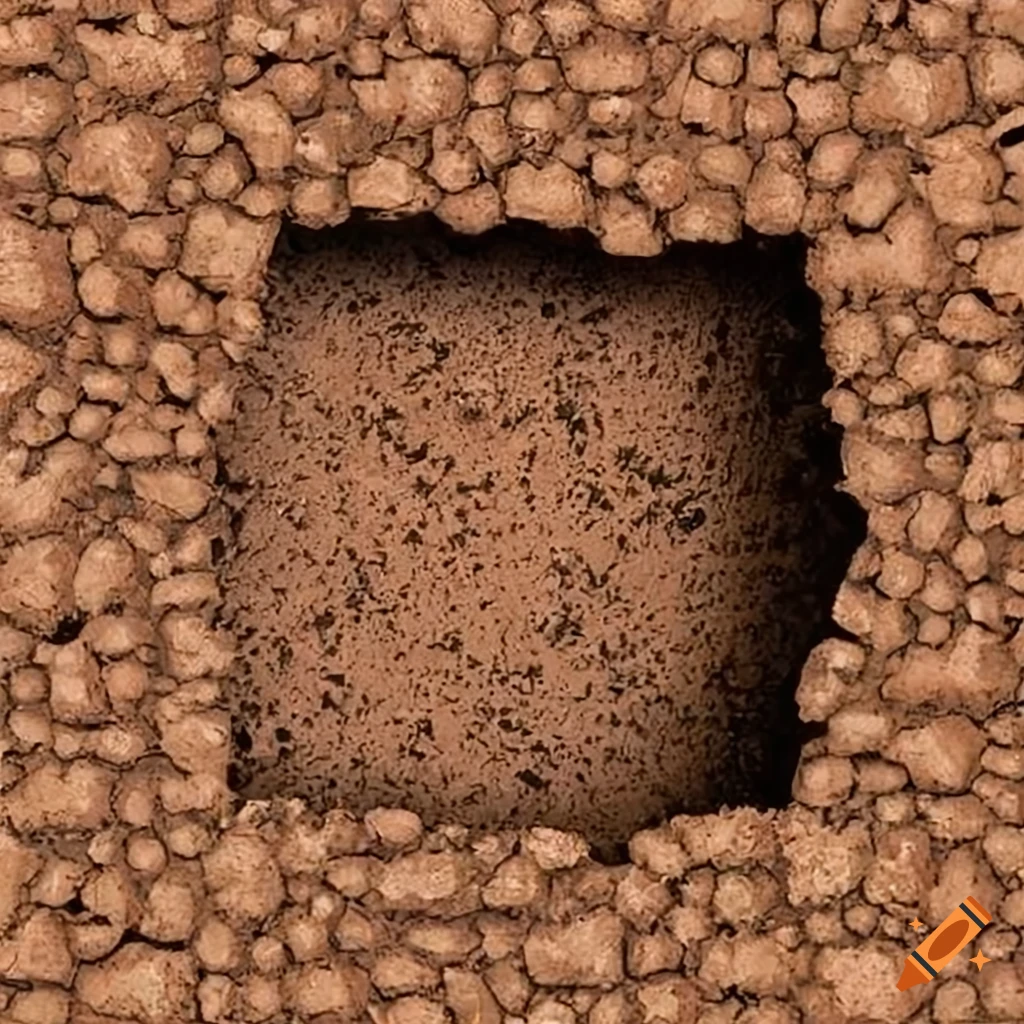 Rectangular hole in the ground viewed from the top, clipart style on ...