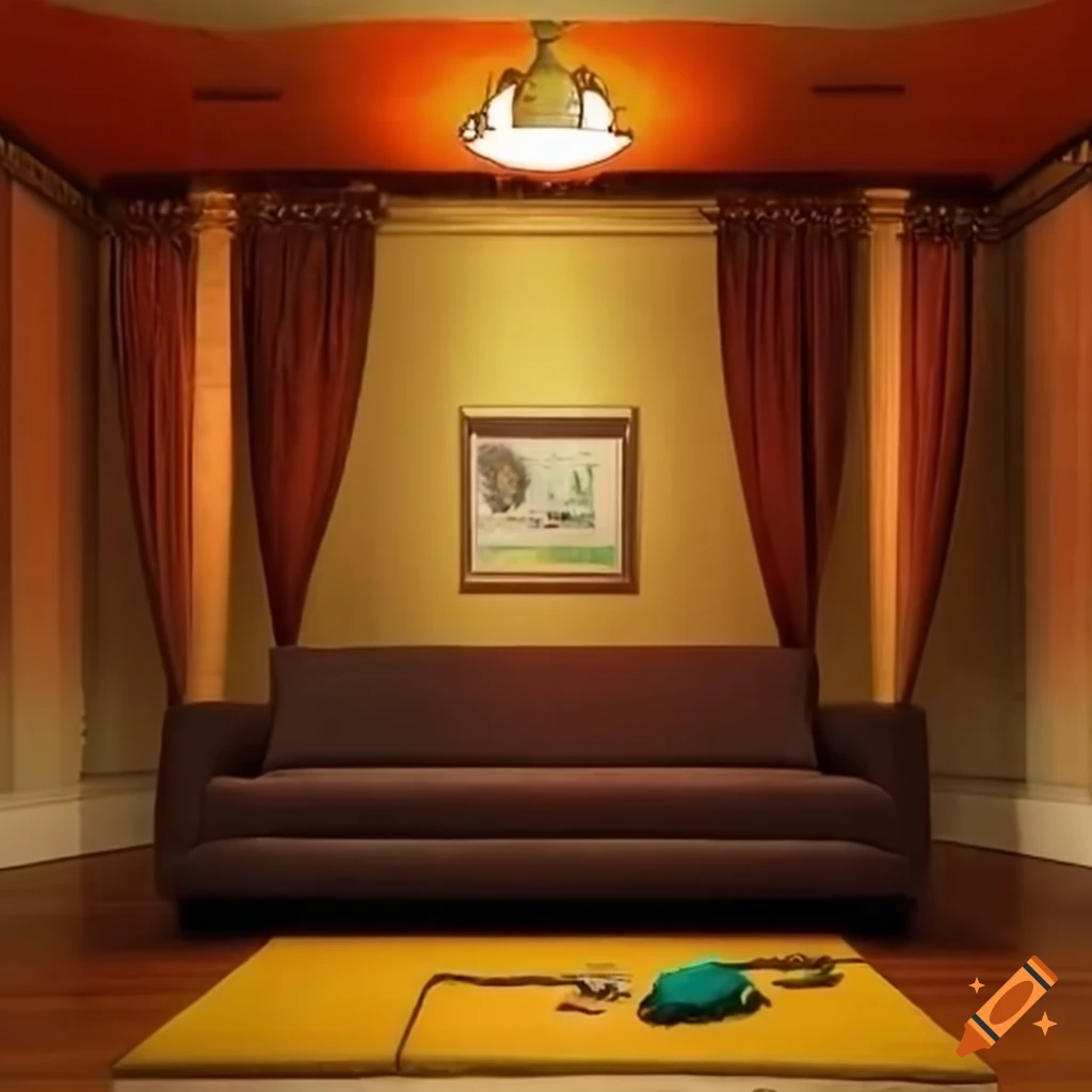 Colorful and quirky living room inspired by roald dahl's matilda on Craiyon