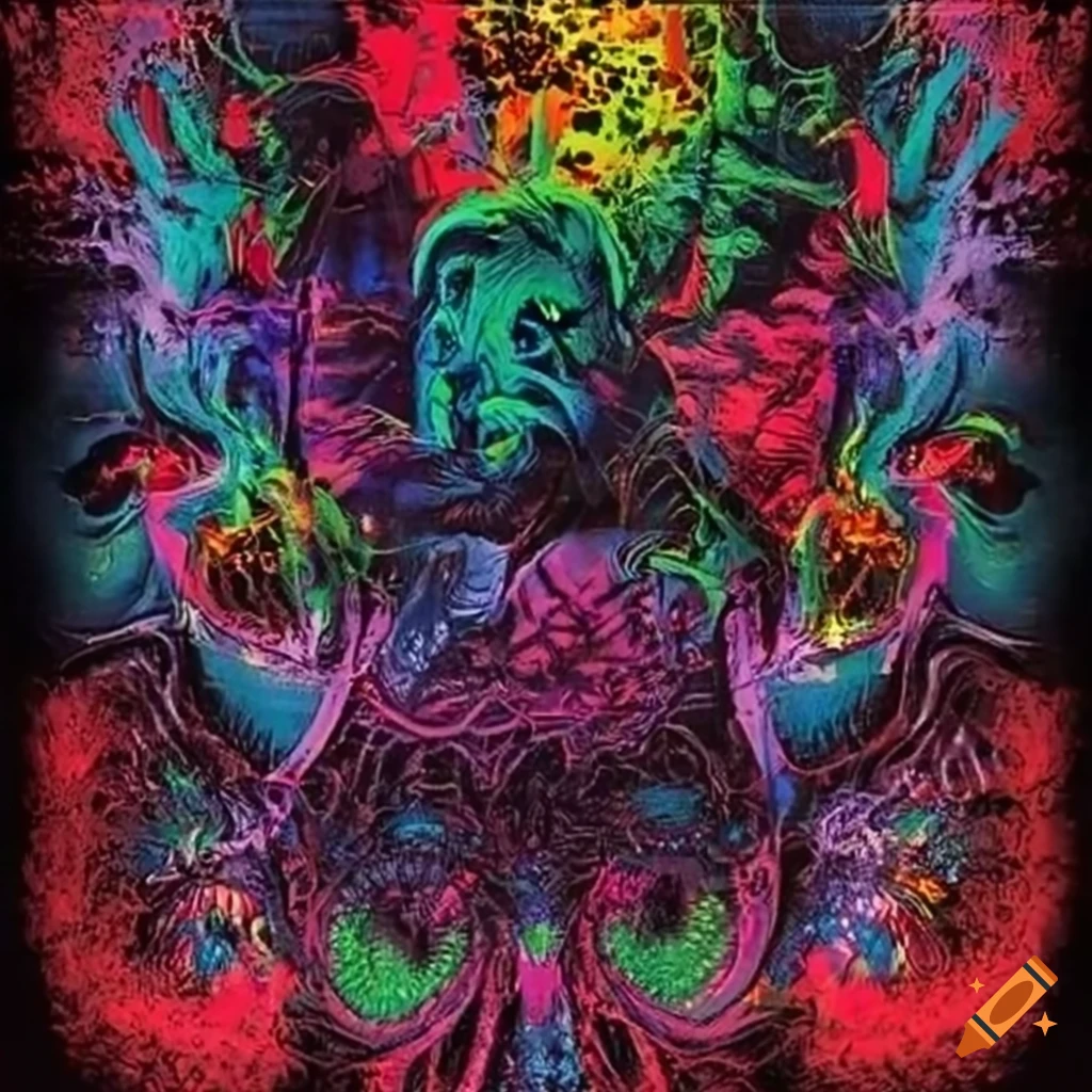 1960 trippy horror movie poster on Craiyon