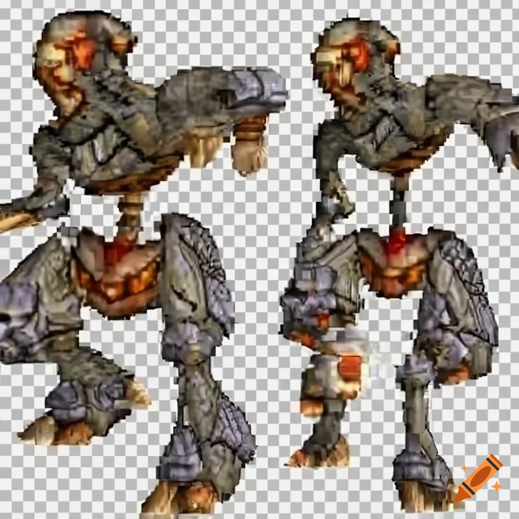 Final Fantasy IX NPC factory berserk enemy with PS1 graphics on Craiyon