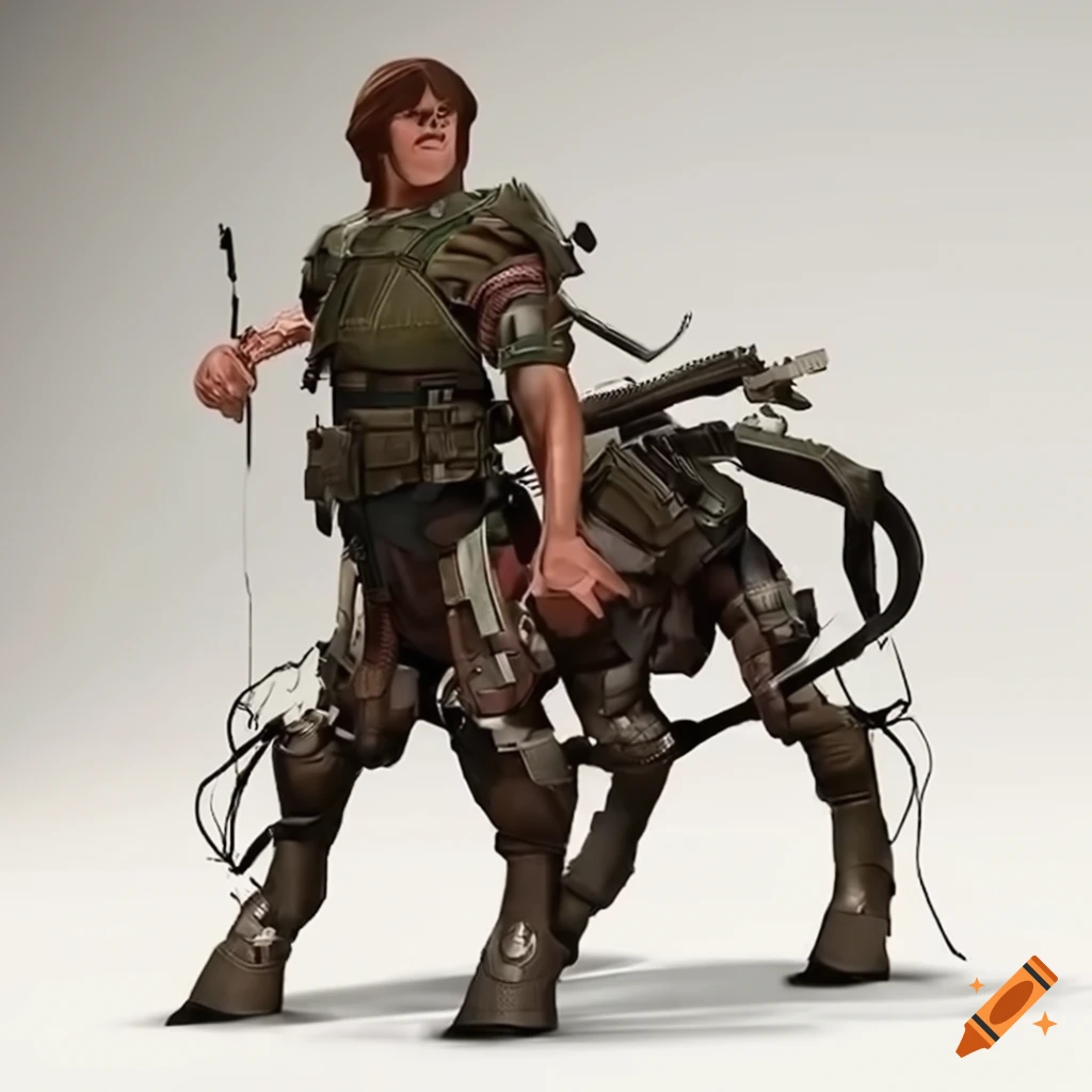 Backpack with mechanical legs transforming a soldier into a Centaur on ...