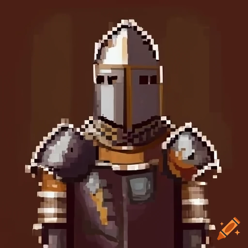 Medieval knight in 16-bit color on Craiyon