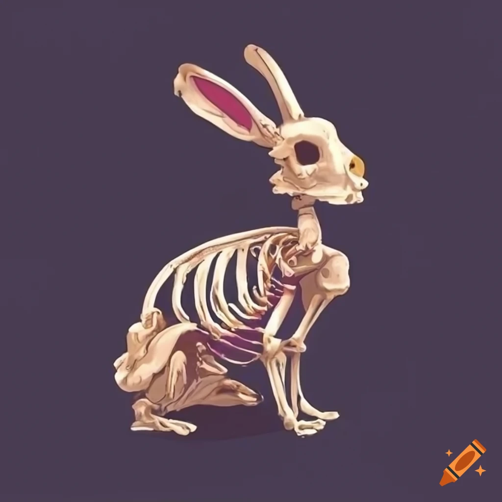 Rabbit skeleton on Craiyon