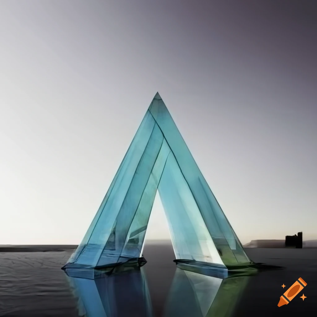 Glass monument of monumental size in an abstract photomanipulation on ...