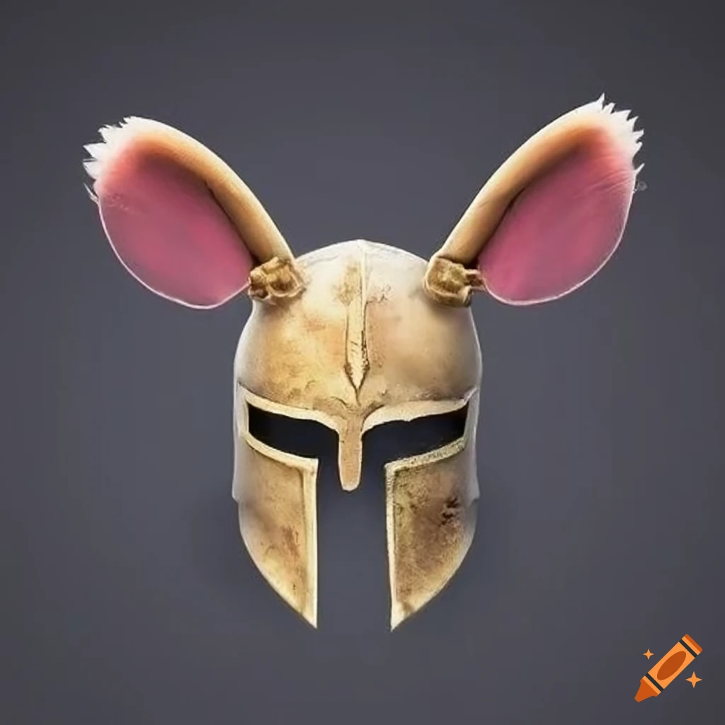 Spartan helmet with bunny ears on Craiyon