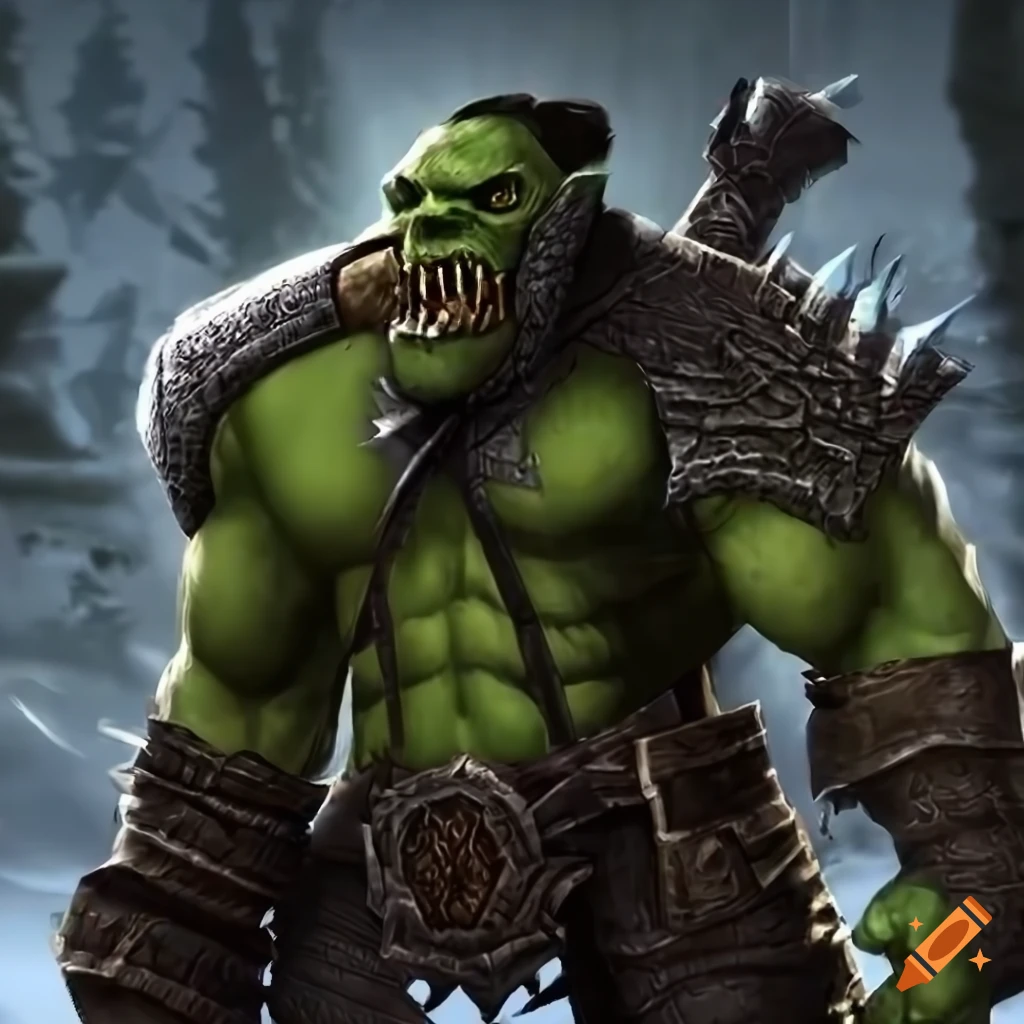 Big orc from skyrim video game on Craiyon