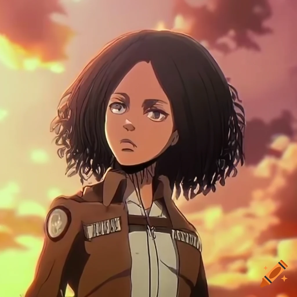Black girl in attack on titan cosplay on Craiyon