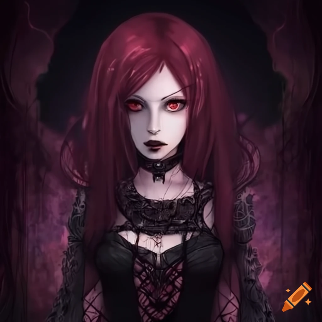 Goth woman with libra theme on Craiyon