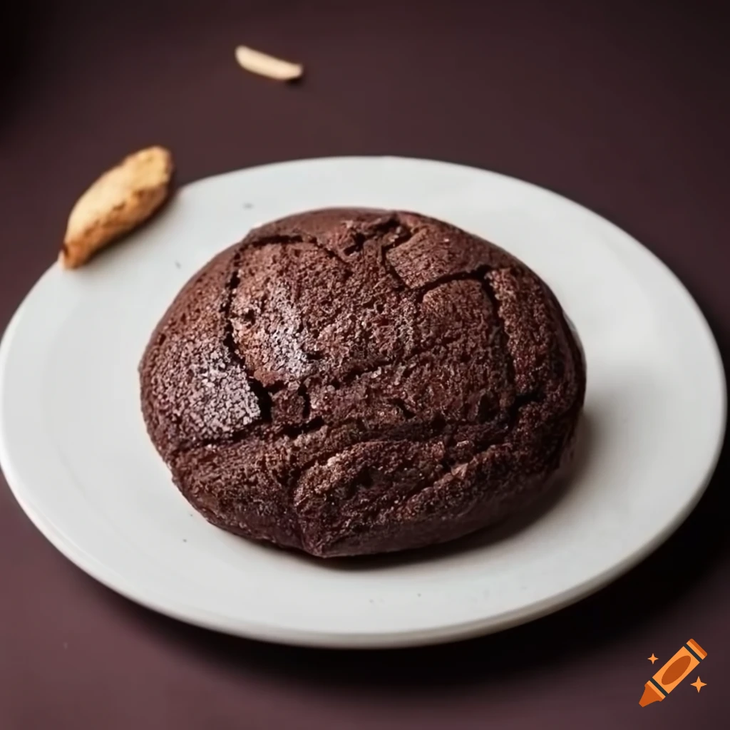 Dark chocolate bread with taro filling on Craiyon