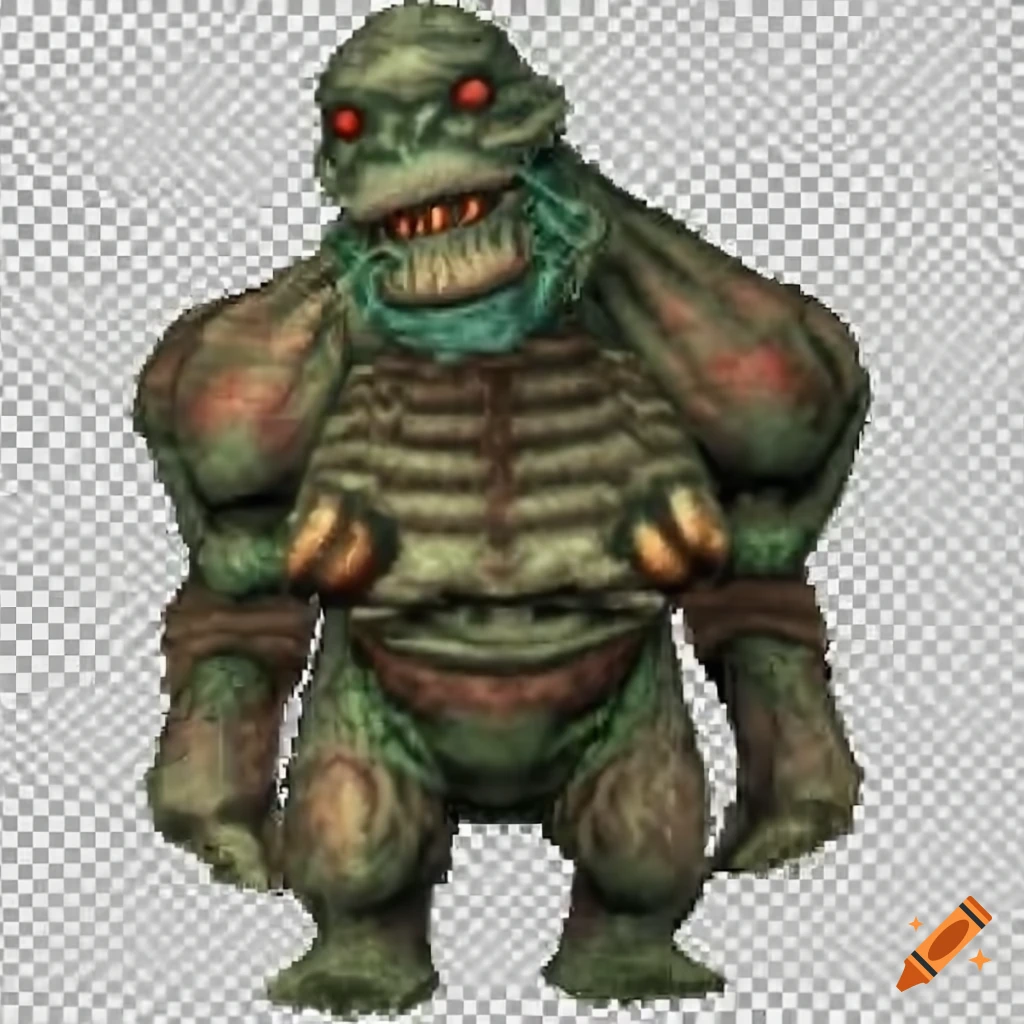 Hostile goblinoid enemy from Final Fantasy IX with ps1 graphics on Craiyon