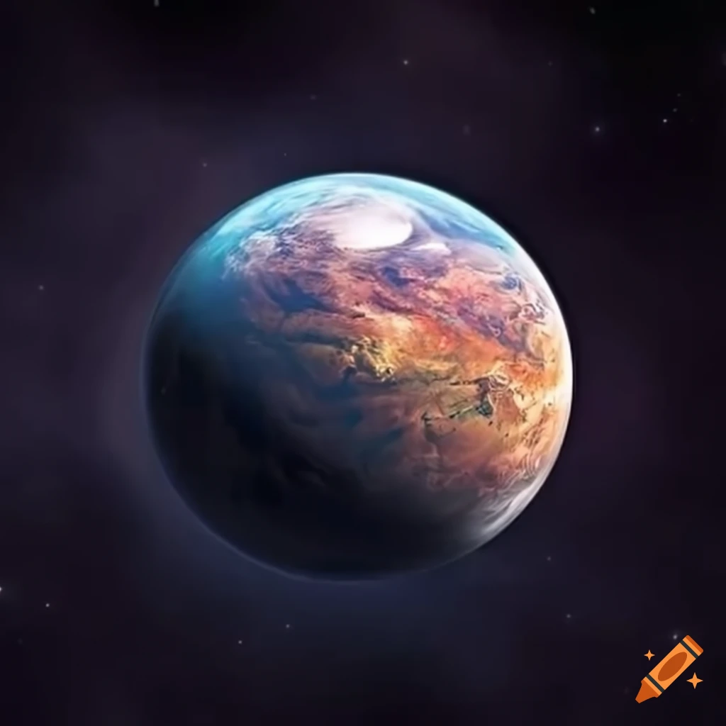 Orbital habitat with a view of Earth on Craiyon