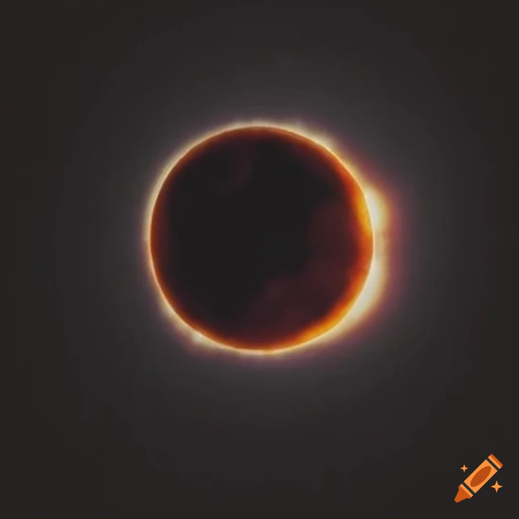 Solar eclipse design on black t-shirt on Craiyon
