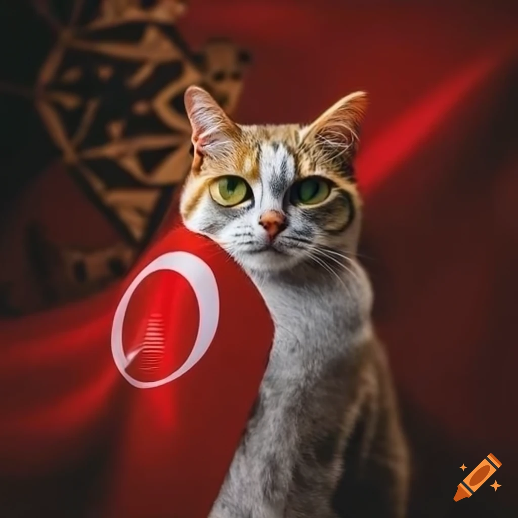 Revered turkish cat with traditional fur patterns on Craiyon