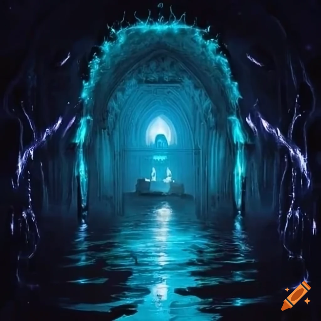 Alien civilization with dark temples at the edge of the universe on Craiyon