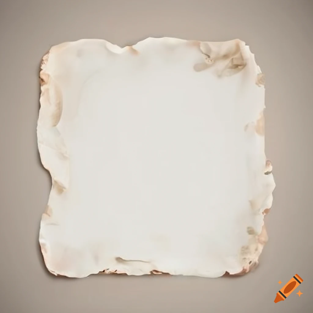 White parchment paper with a shabby appearance on Craiyon