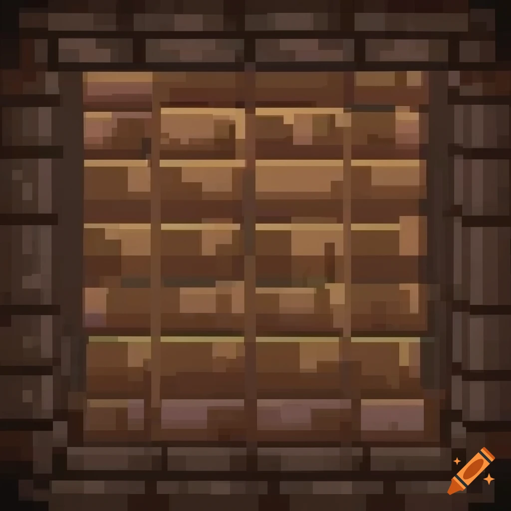 Oak trapdoor texture in pixel art style on Craiyon