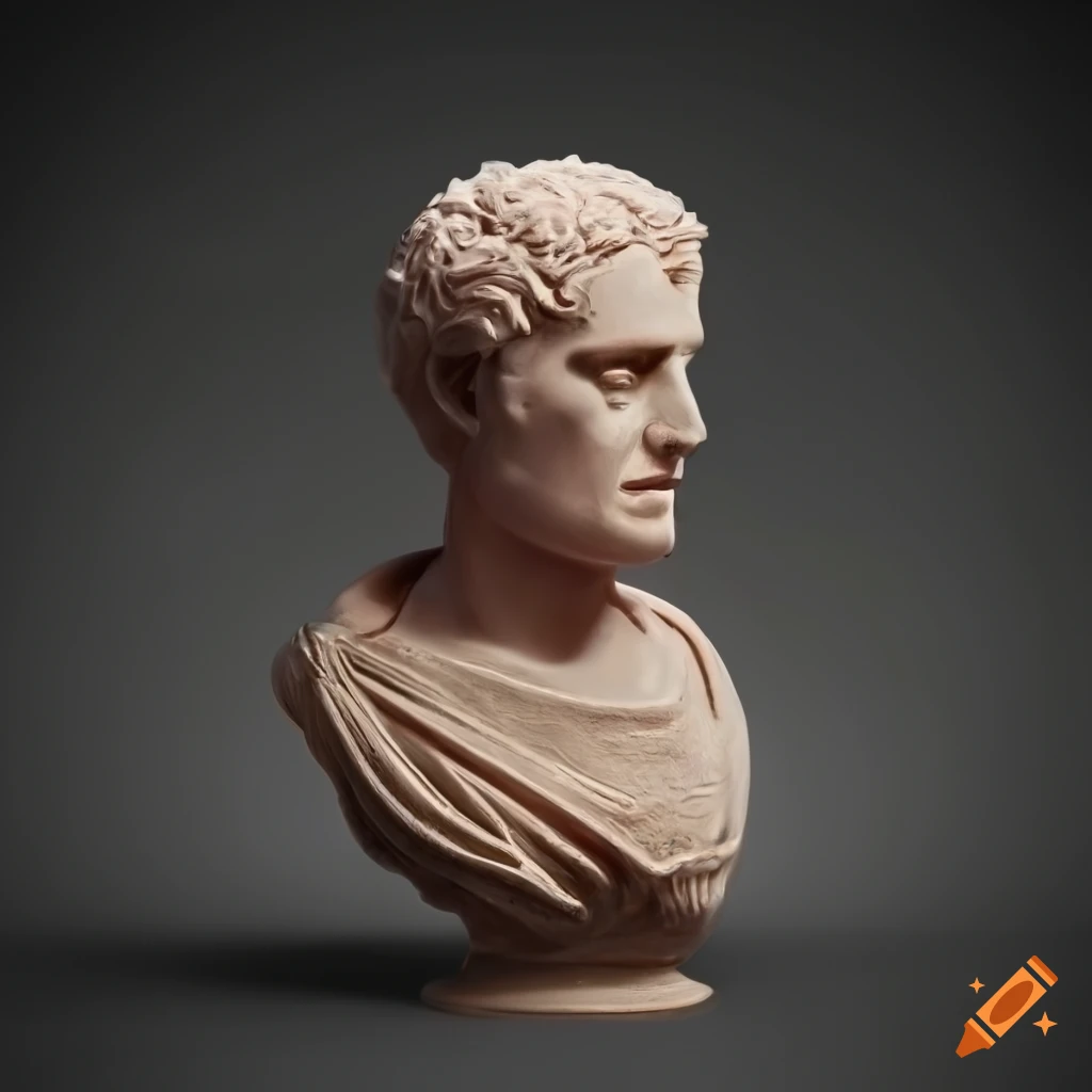 T. quintius flamininus sitting at a table on Craiyon