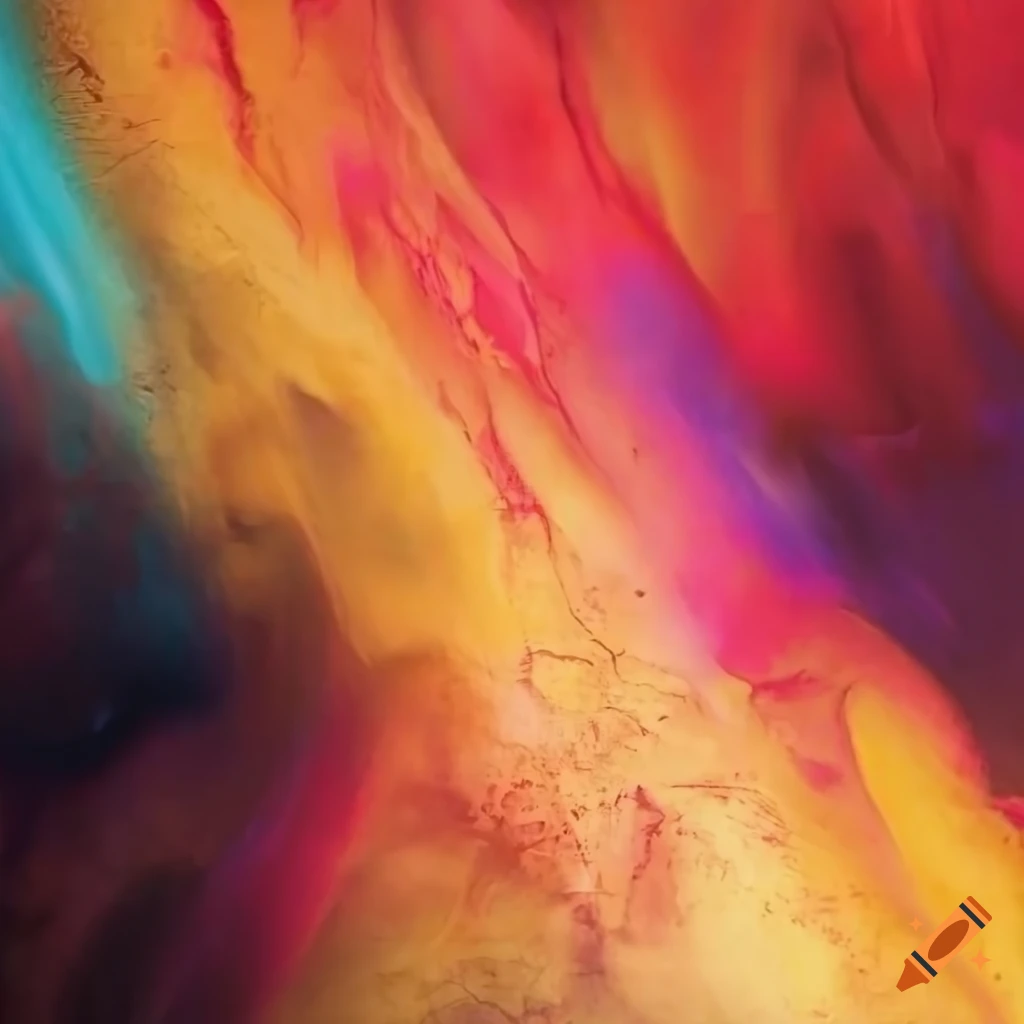 Hazy double exposure of multi-colored canvas on Craiyon