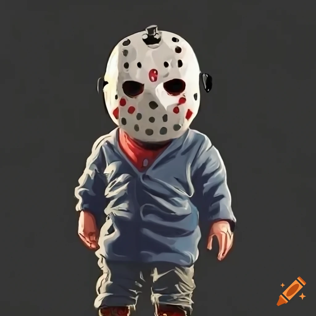 Jason x portrayed as a cheerful child on Craiyon