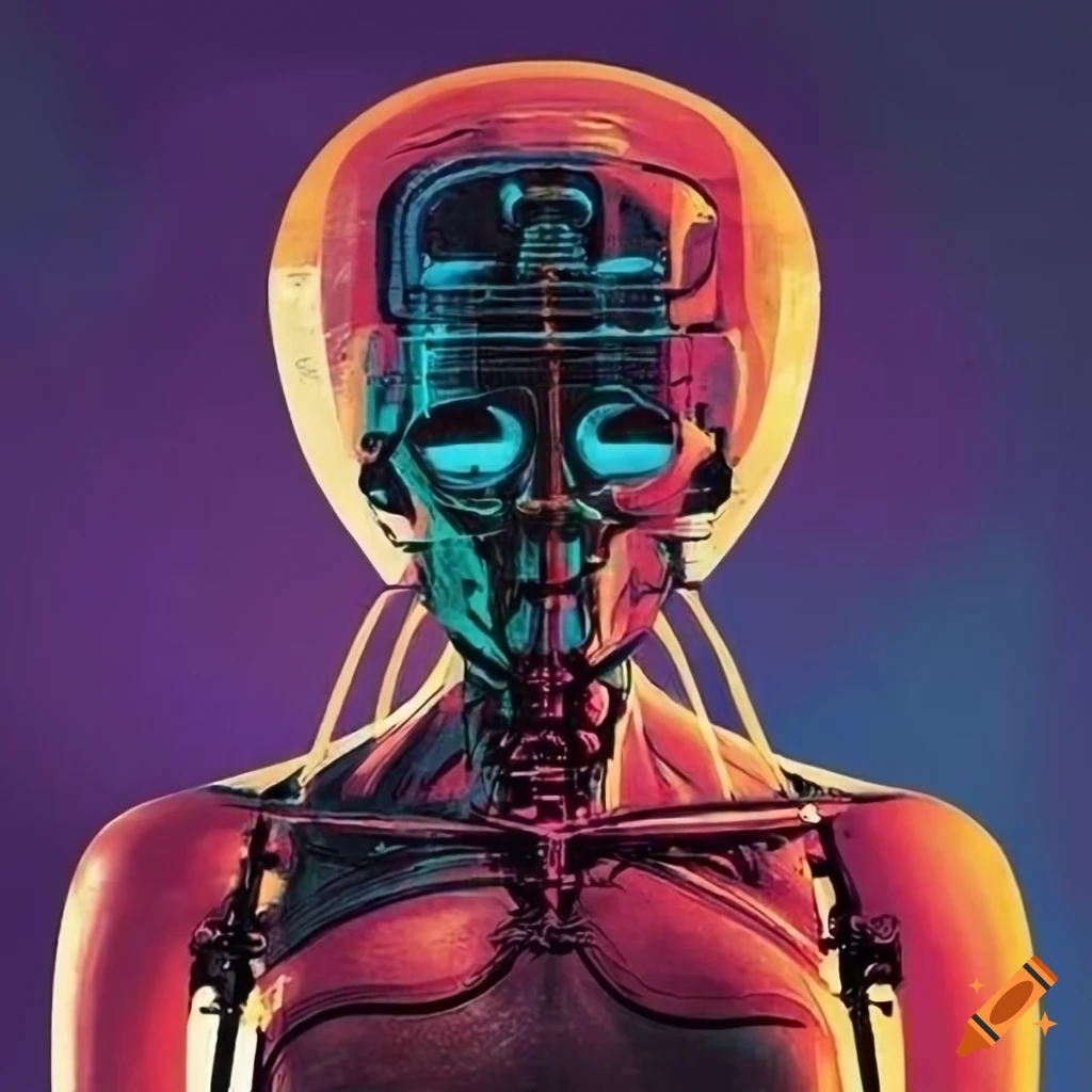 Vintage bionic poster design on Craiyon