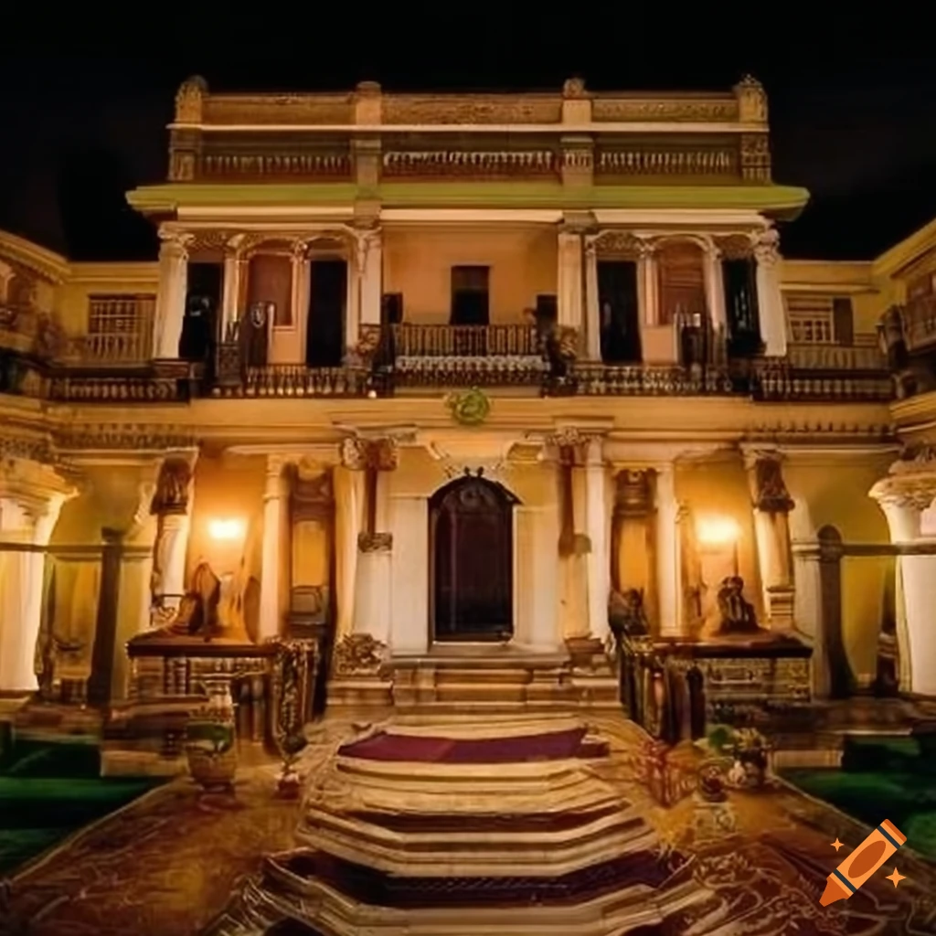 Mansion house in an indian setting on Craiyon