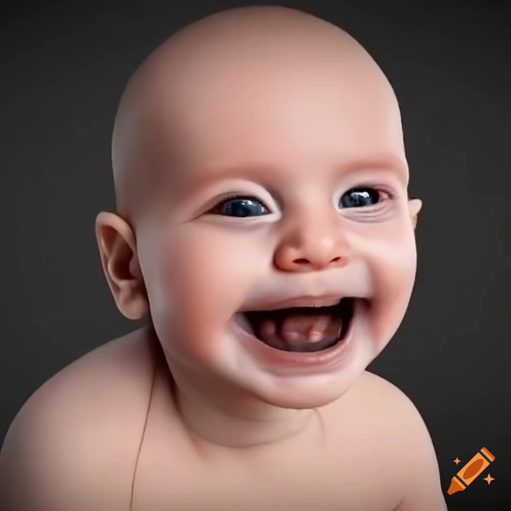 Baby's smiling face on Craiyon
