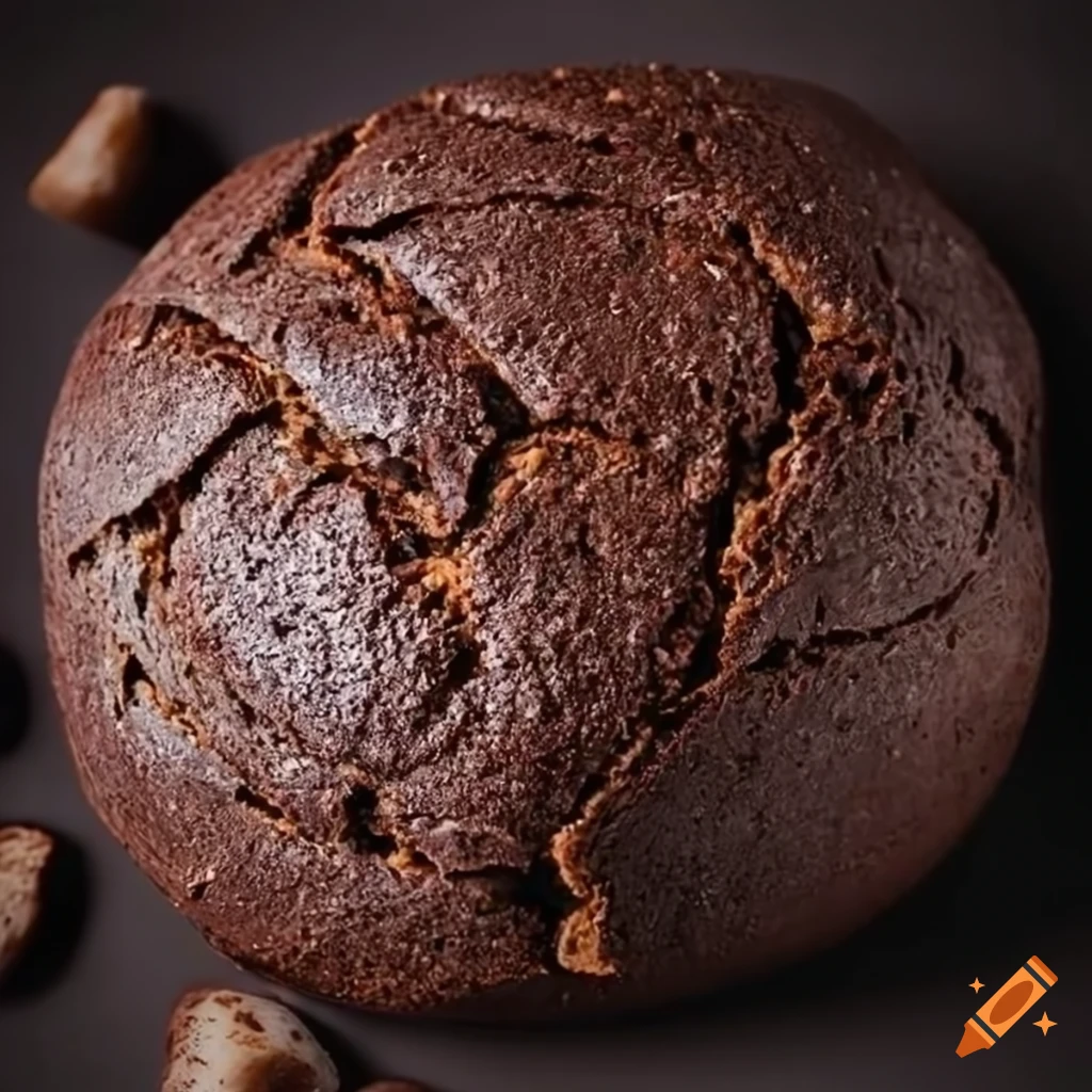 Delicate dark chocolate bread with taro flavor on Craiyon